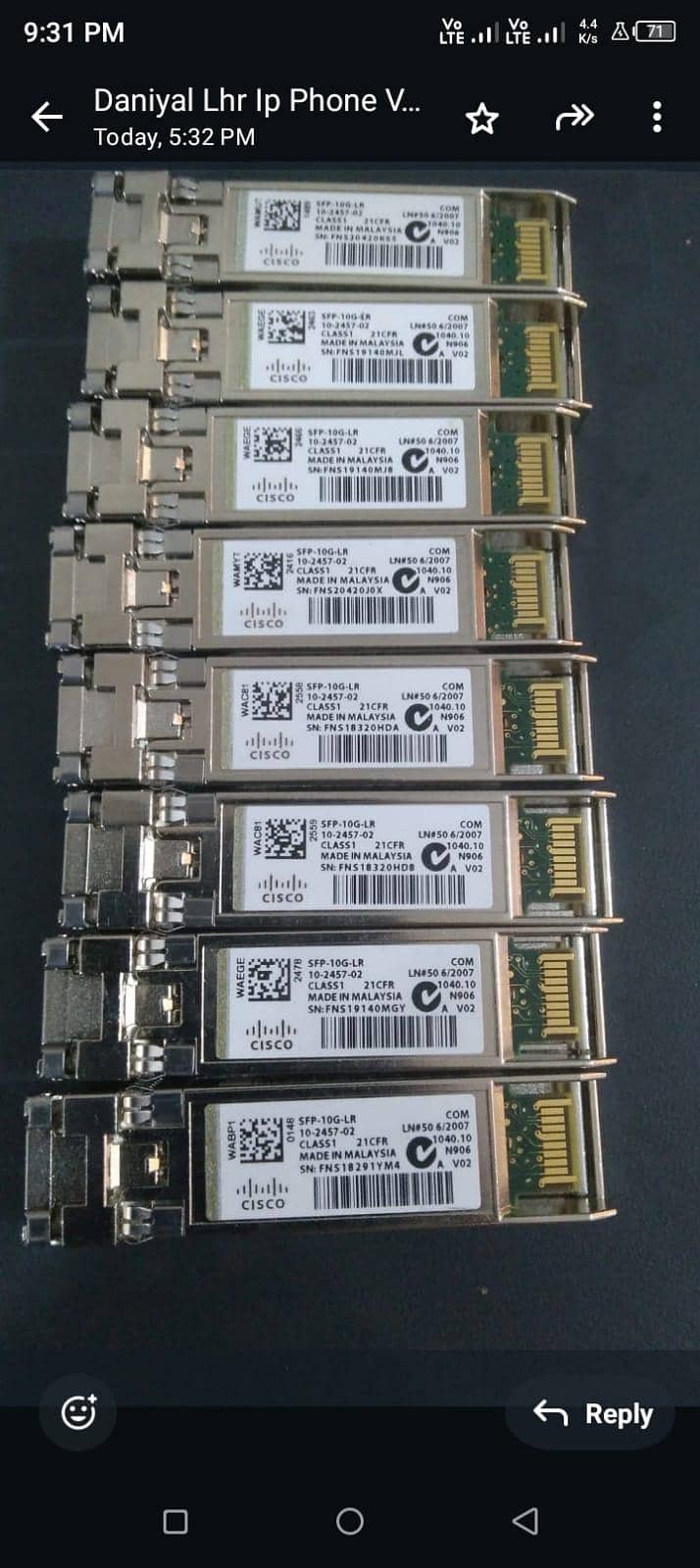 Cisco SFPS 1G/10G/40G &100G single mode multimode and - Networking ...