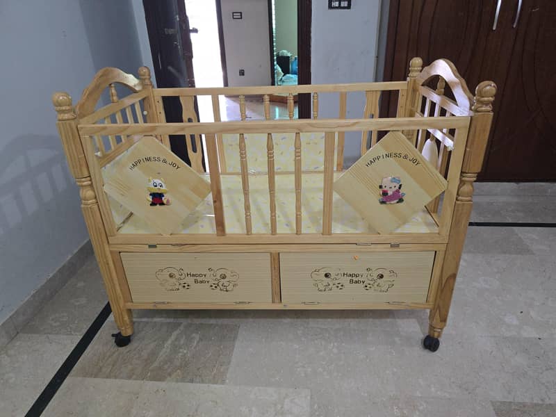 Premium Wooden Baby Cot – 2-in-1 Swing & Cot | Like New! - Baby Cots ...