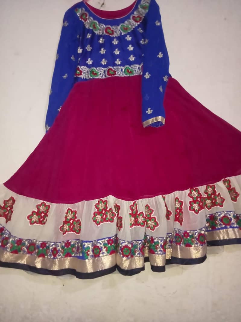 MULTI COLORED SHAFON LONG FROCK - Eastern - 1107077355