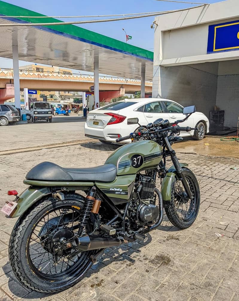 Hi speed infinity 150 cc 2020 Army Green- Low mileage - Cafe Racers ...