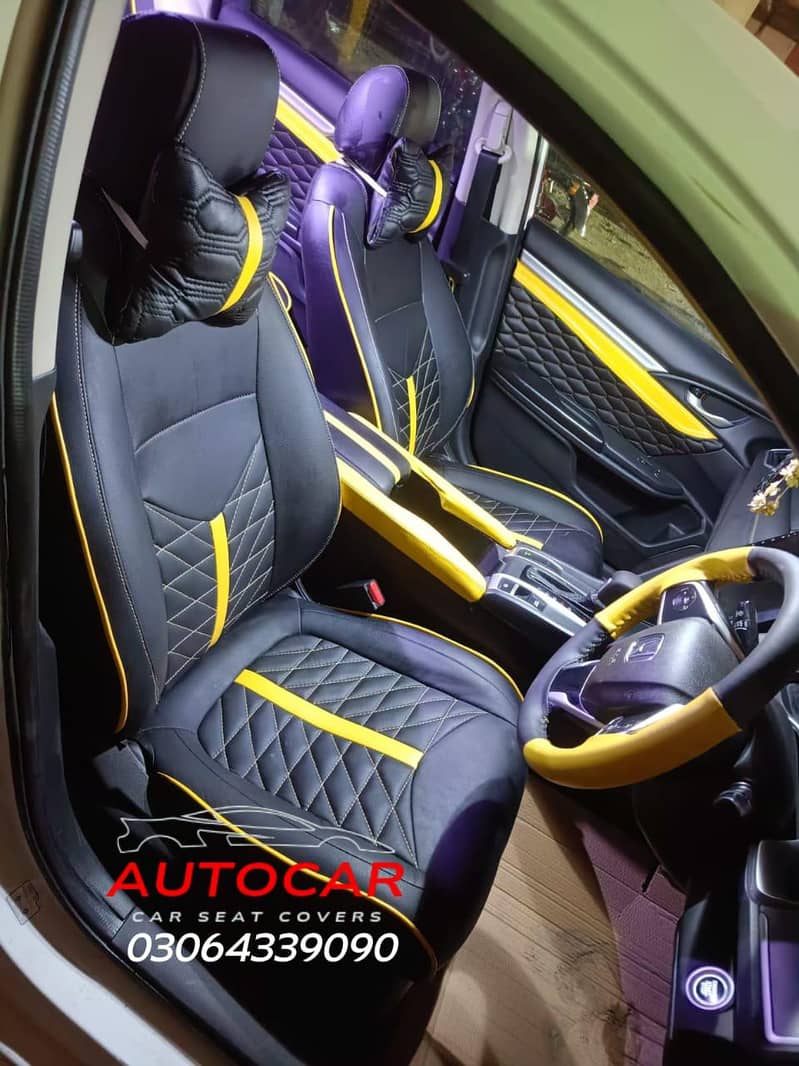 Leather Seat Covers Interior poshish - Corolla Civic Mehran Cultus ...
