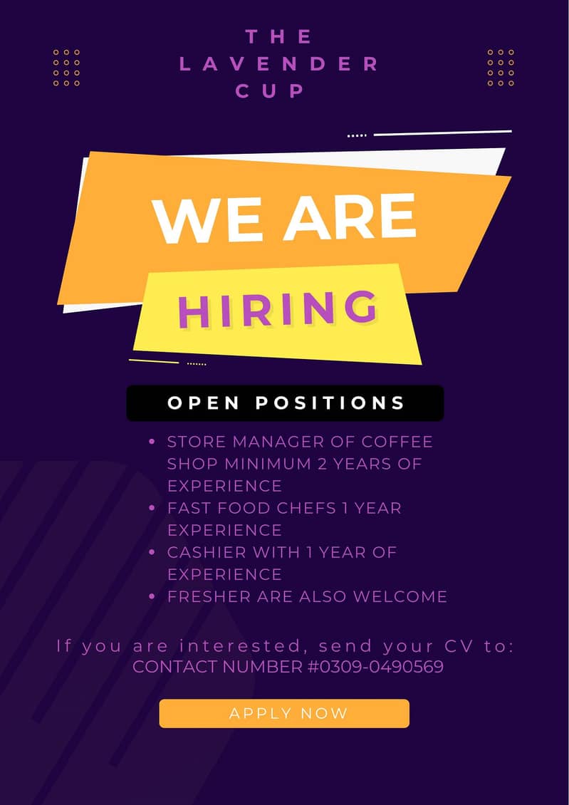 We are Hiring fast food chefs cashier and managers - Restaurants ...