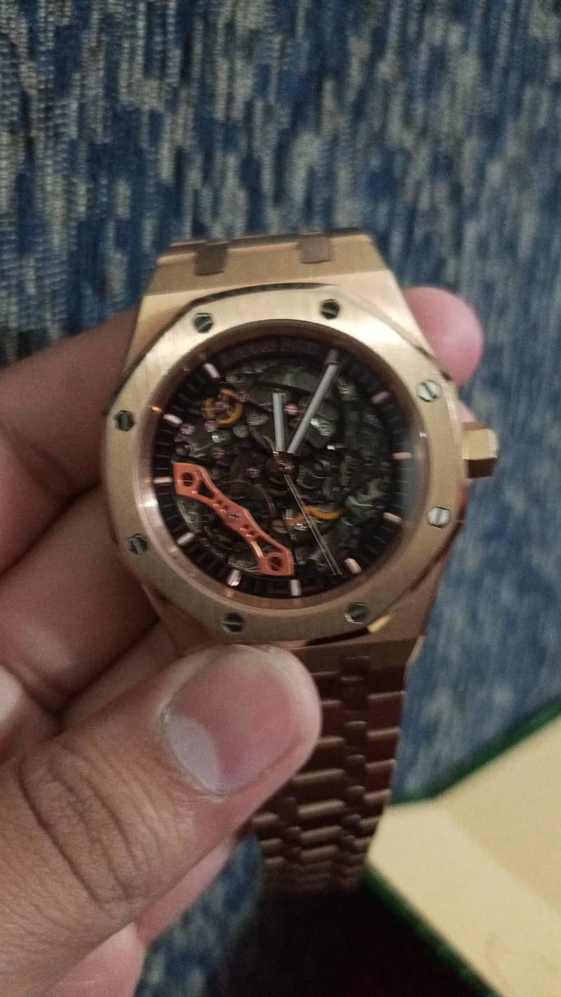 AP skeleton audemars pigeut automatic master quality royal oak rose ...