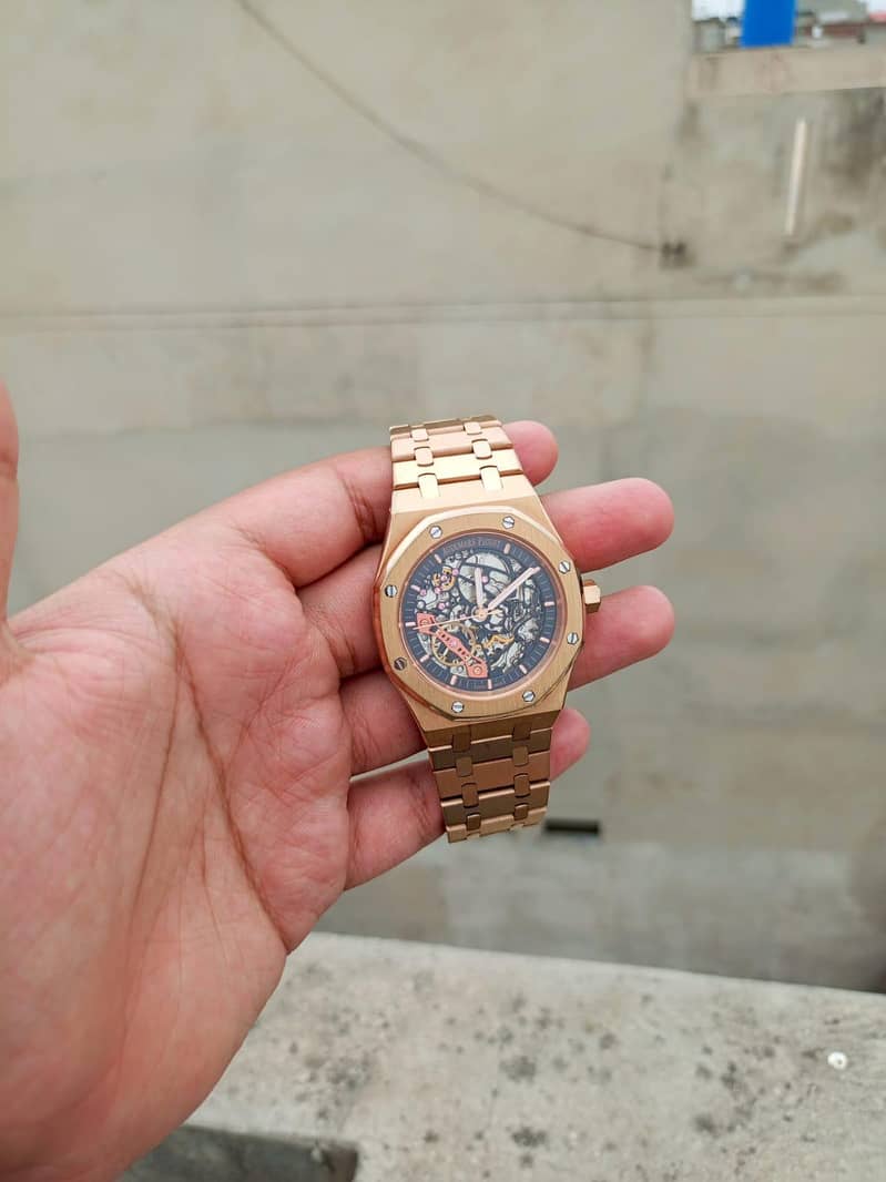 AP skeleton audemars pigeut automatic master quality royal oak rose ...