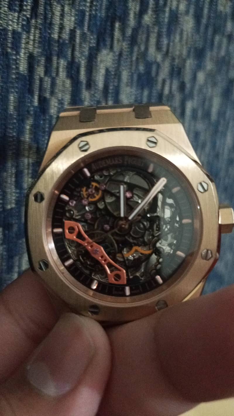 AP skeleton audemars pigeut automatic master quality royal oak rose ...