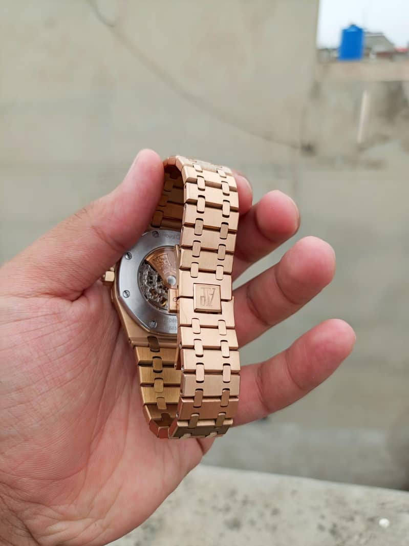 AP skeleton audemars pigeut automatic master quality royal oak rose ...