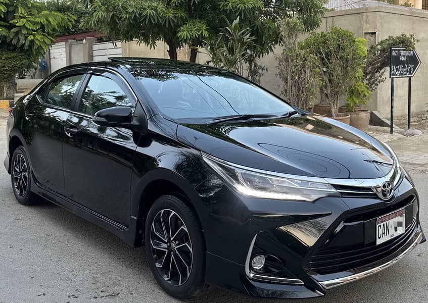 Toyota Corolla Altis Grande 1.8 X Black with Black interior 2024 Model ...