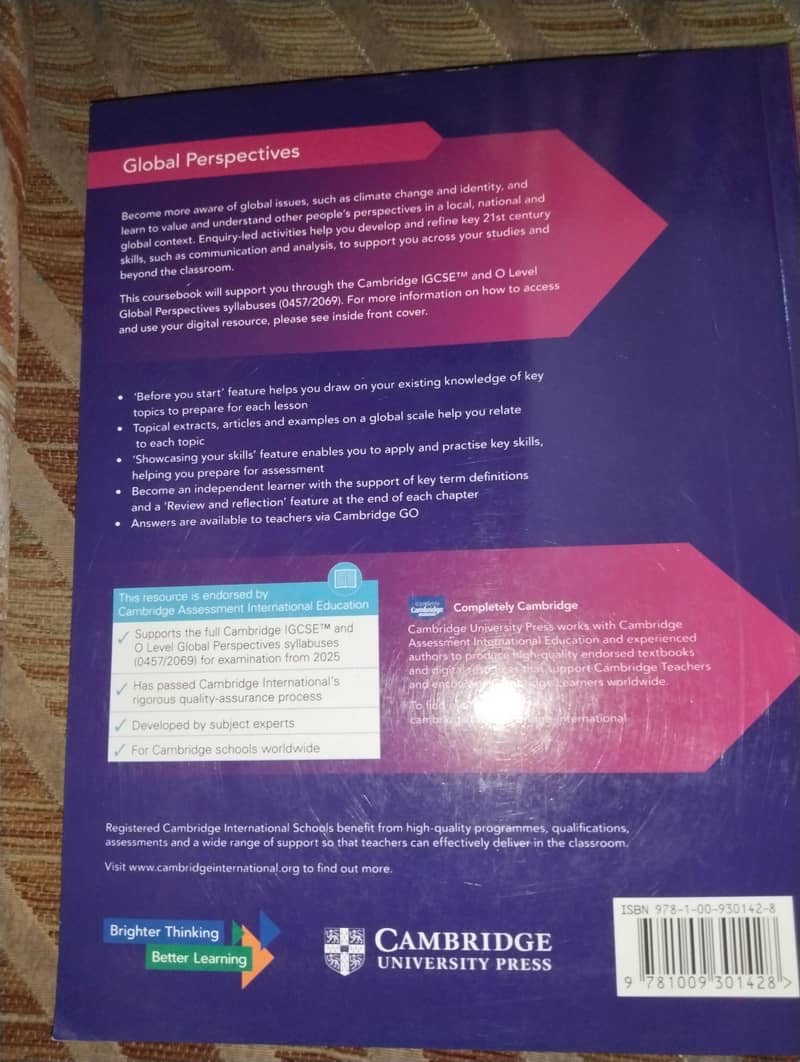 O levels book for sale comp science and Global perspective - Books ...