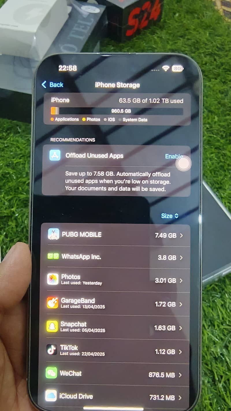 Iphone 16 Pro Max 1tb 1024gb Titanium Silver Box Cable new 10 by 10 JV ...