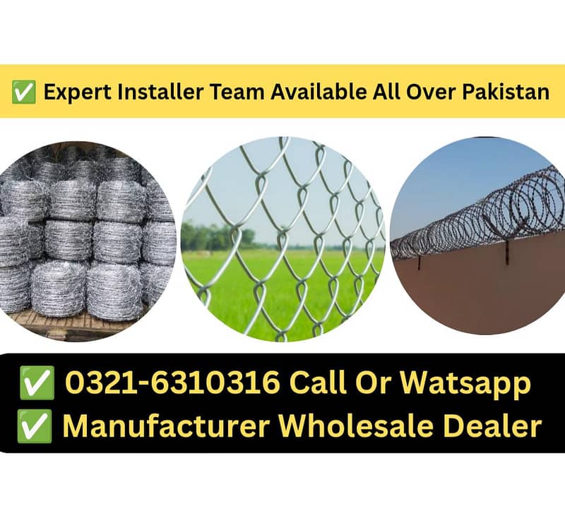 Chain Link Fence Razor Wire Barbed Wire Security Wire Welded Mesh Jali ...