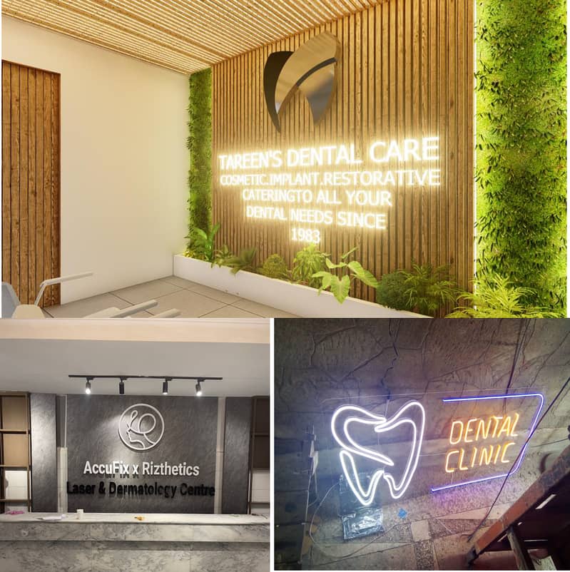 3D Acrylic Letters Metal Sign Board Backlit Sign Board Indoor Branding ...