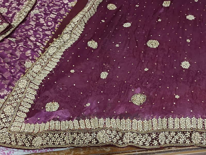 Bridal Shararah Maroon color made by Makkah Bridal Brand. - Bridals ...
