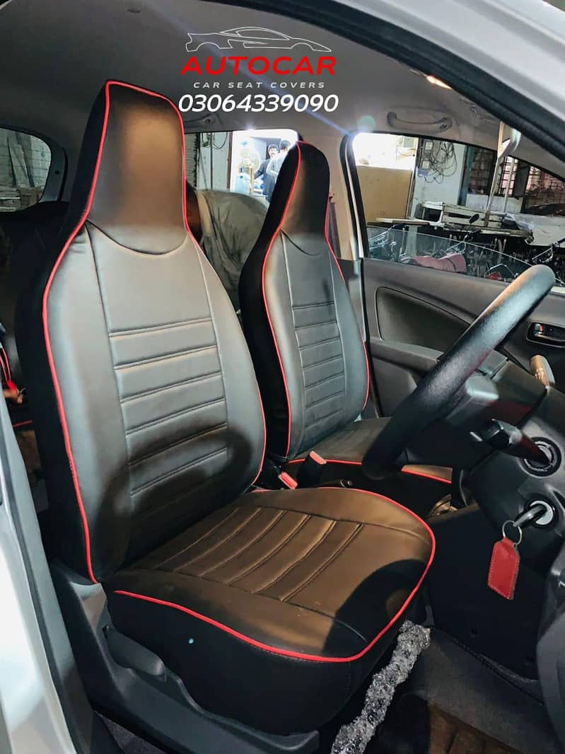 Rexin Leather Car Seat Covers Replacement - Alto Nissan Khyber Altis ...