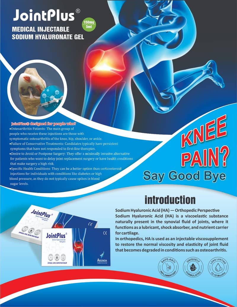 JointPlus HA Gel Injection 150mg/5ml knee Gel Injection - Medicines ...