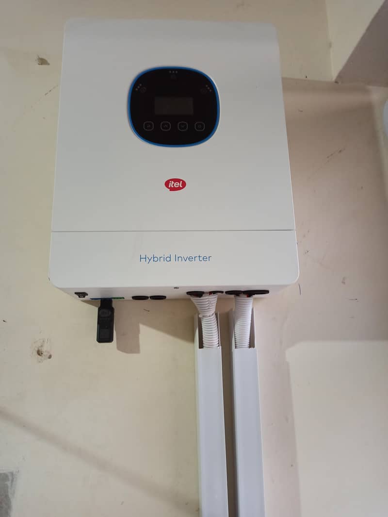 Solar Inverter 6KW Hybrid itel+ 9 Solar Panels+L3 stands+solar wire ...