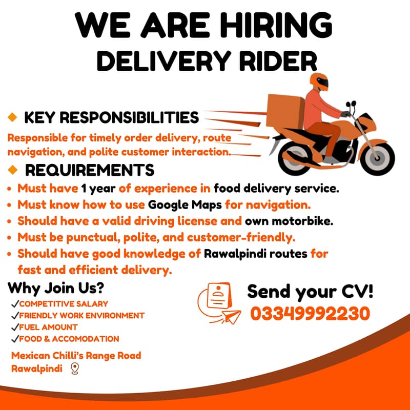 We are Hiring Delivery Rider - Delivery Riders Jobs - 1108791005