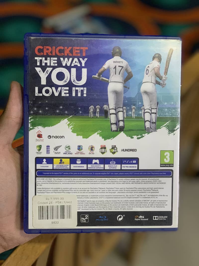 Cricket 24 PS4 and PS5 10/10 condition - Video Games - 1108794974