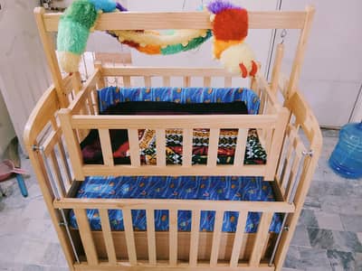 Baby Cot/Wooden Cot With Jhola - Kids Furniture - 1108866071
