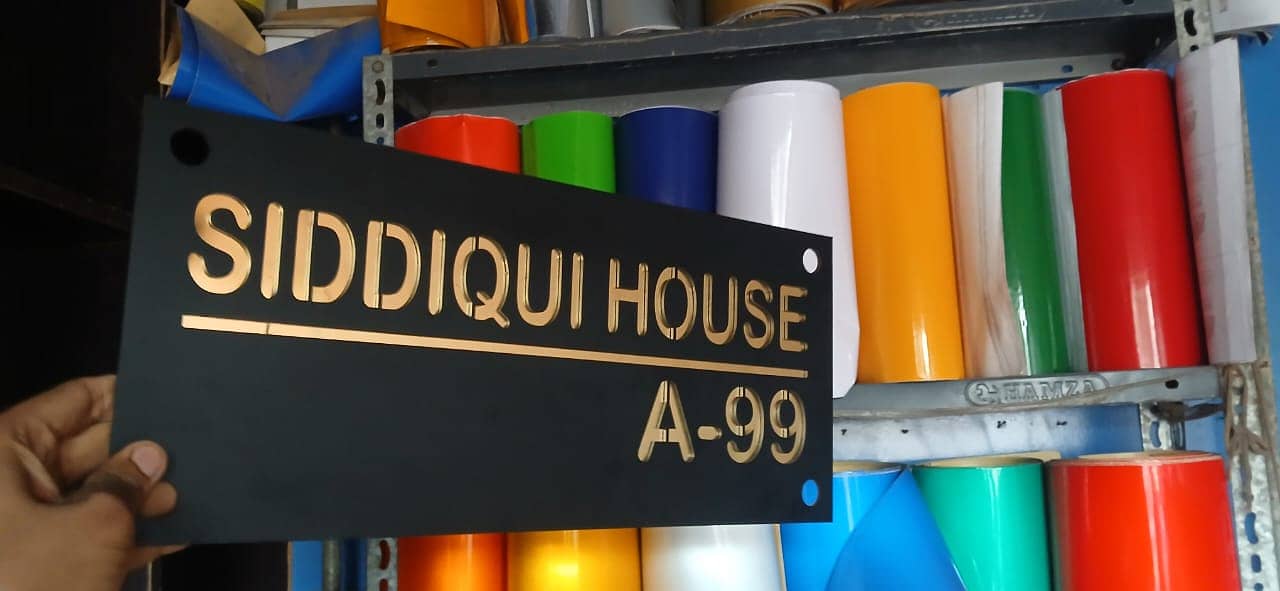 stainless steel name plate/ 3d sign board/House name plate/ Sign Board ...