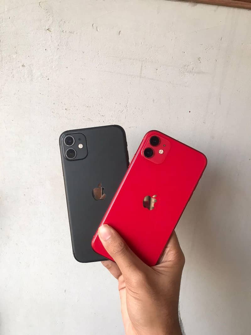 IPHONE 11 RED AND BLACK NON PTA - Mobile Phones - 1109012926