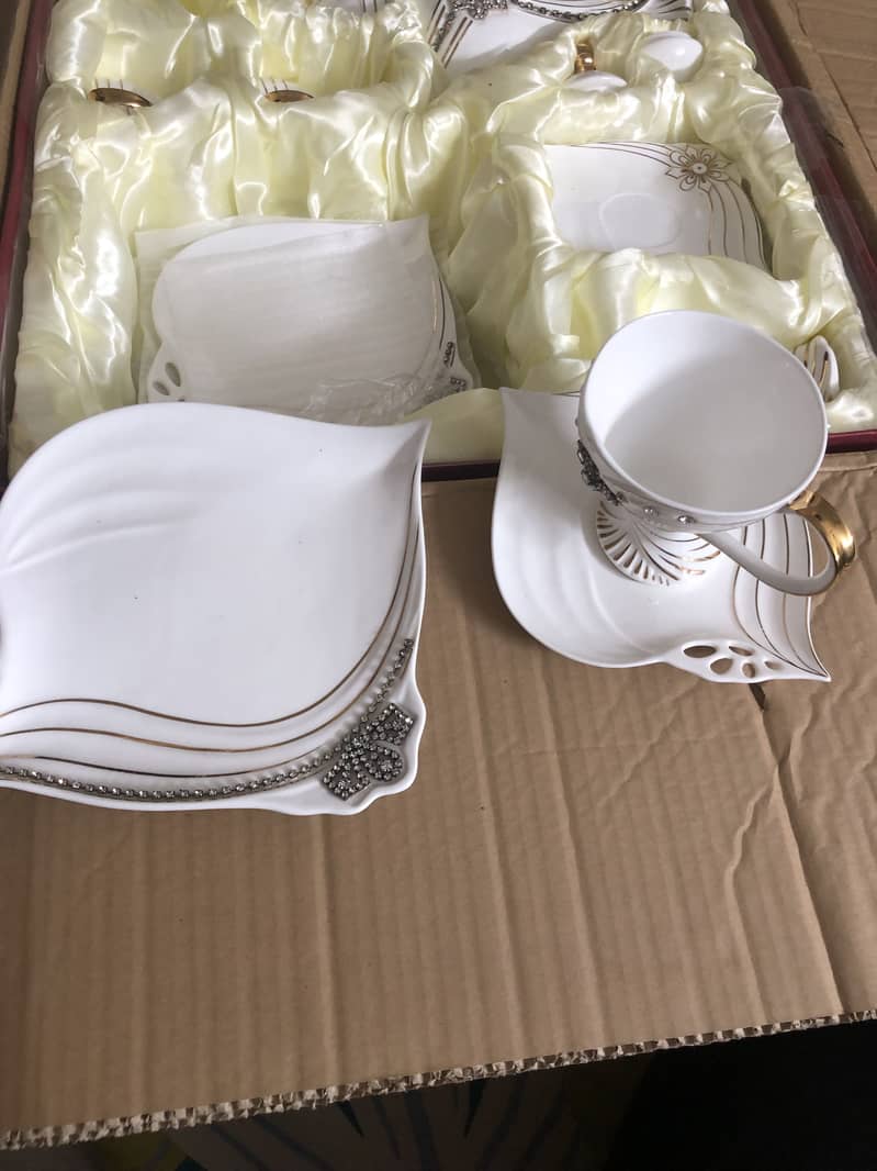 New 24pc tea set imported dubai - Crockery & Dinner Sets - 1109174751