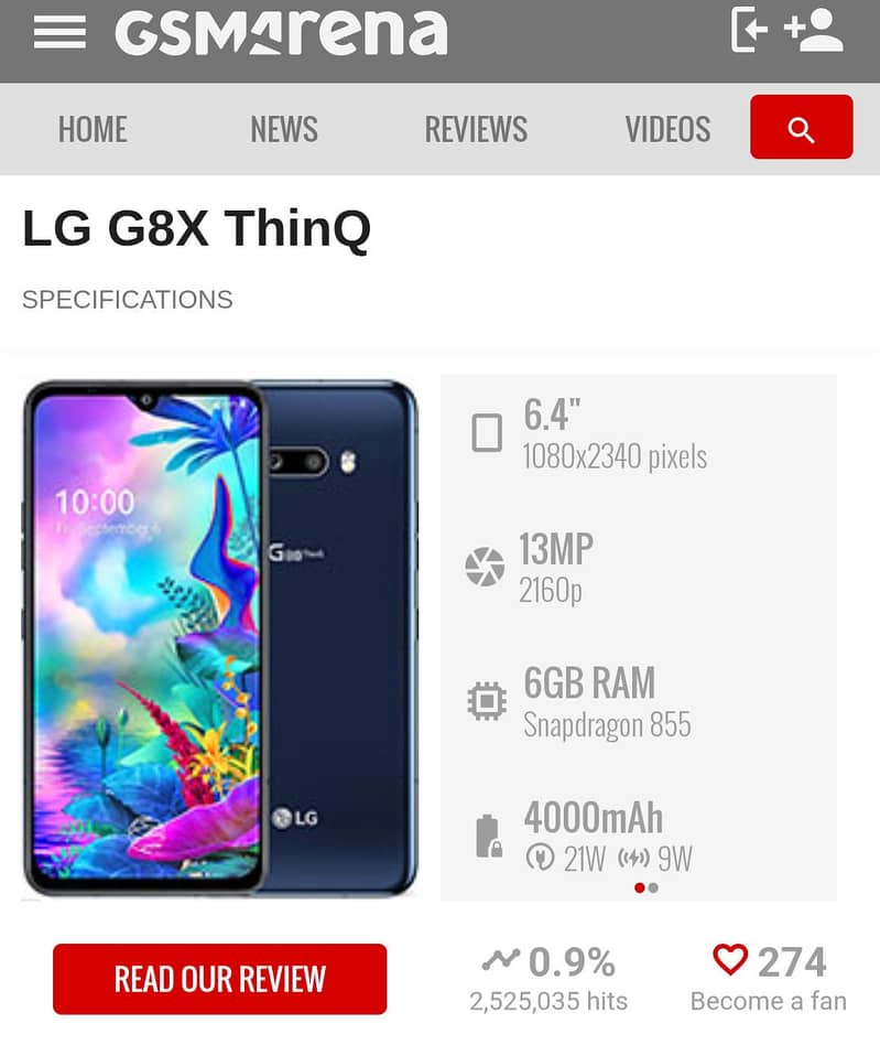 LG. 8X ThinQ 6/128 - Mobile Phones - 1109193606