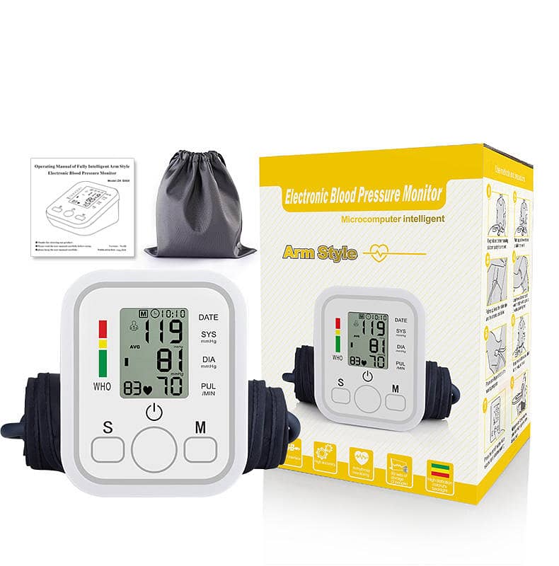 Automatic Digital Blood Pressure Machine with Heart Rate Monitor ...