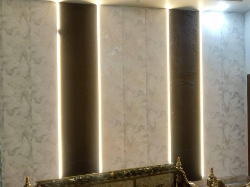 wall Moulding//pvc gola /wall paper//panel//Media wall - Other ...