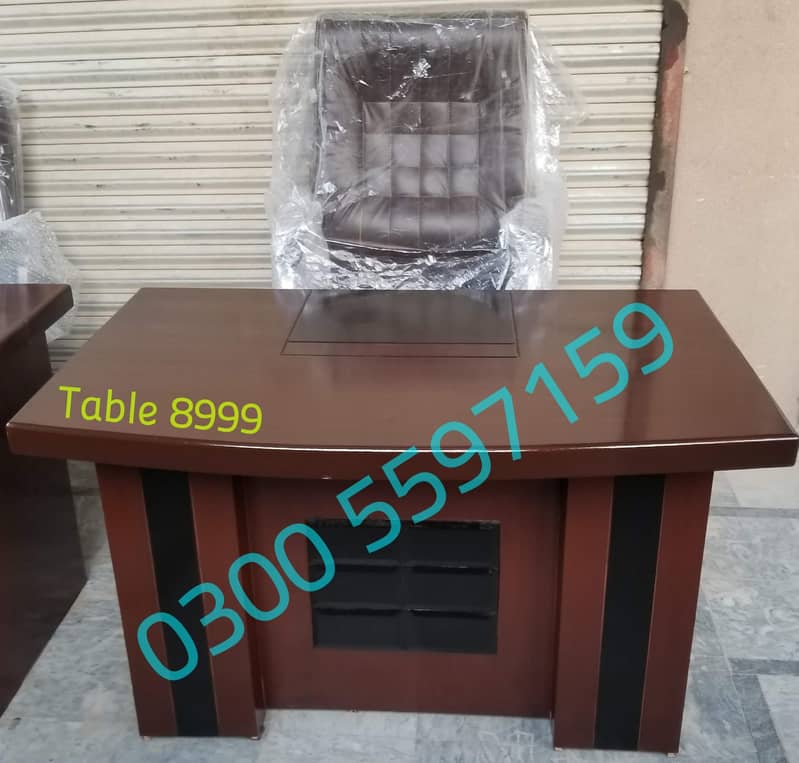 Office ceo table, L shape desk, study computer staff desk wd drawer ...