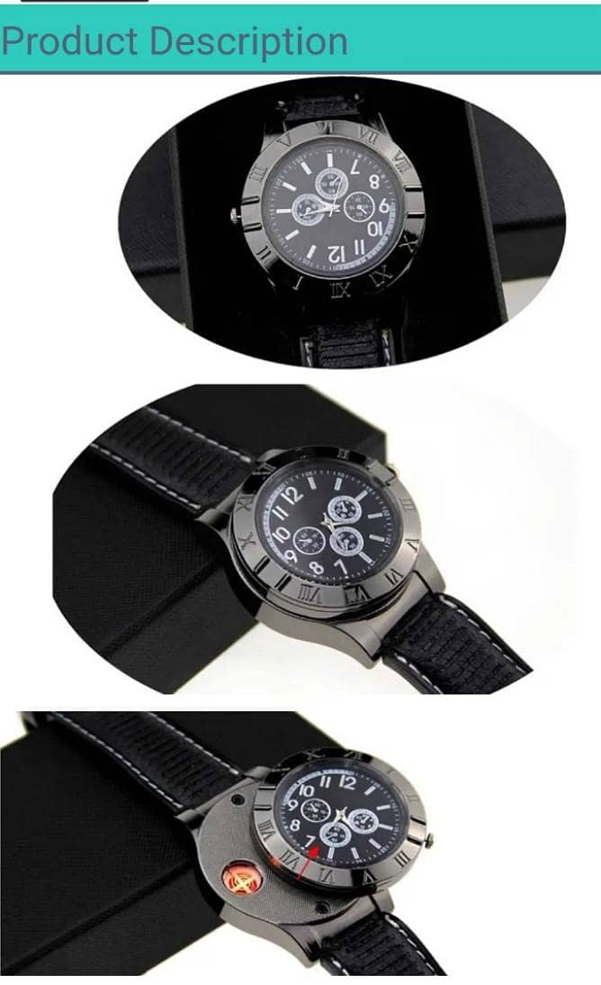 watch with lighter electric Rechargeable - Watches - 1109497703
