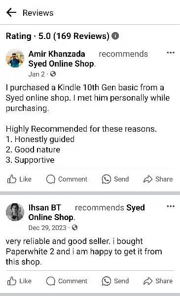 Amazon Kindle Paperwhite 1 2 3 4 ebook reader backlight nook onyx boox ...