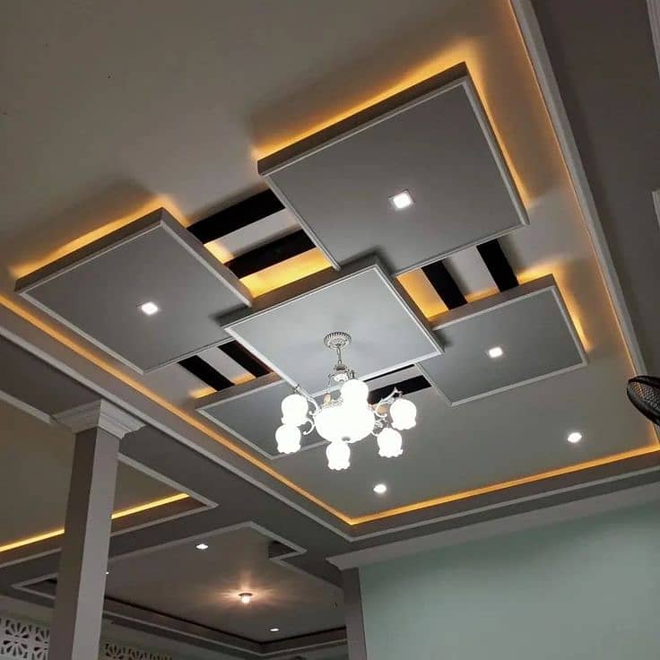 False ceiling /pvc ceiling / Roof Ceiling / Gypsum Ceiling/media wall ...