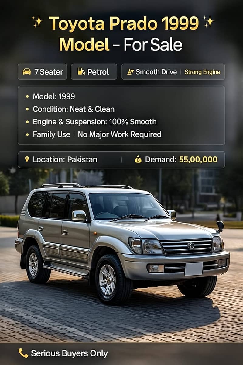 Toyota Land Cruiser Prado 1999-6 | Toyota Prado 1999 For Sale - Cars ...