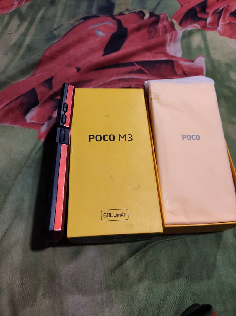 Poco m3 dual sim card support 4 64 13 version with box and shock proof ...