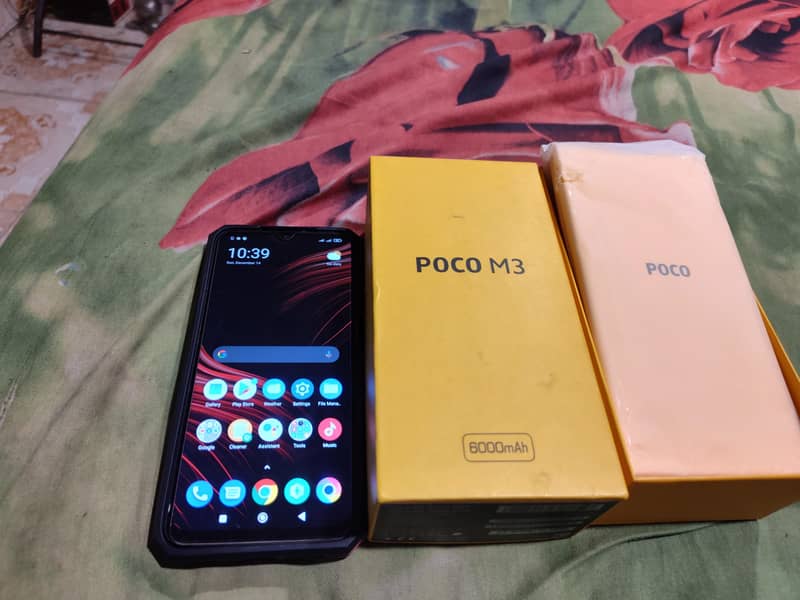 Poco m3 dual sim card support 4 64 13 version with box and shock proof ...