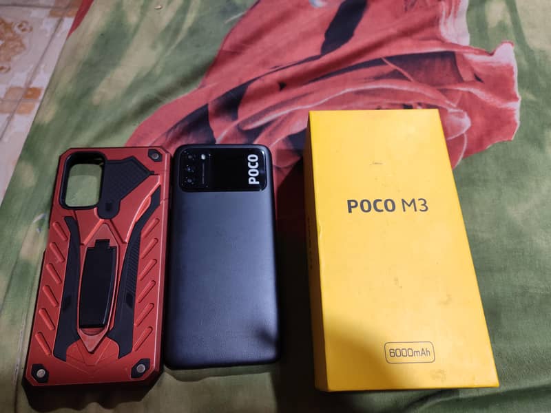 Poco m3 dual sim card support 4 64 13 version with box and shock proof ...