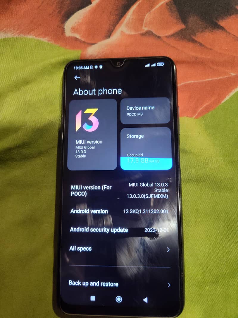 Poco m3 dual sim card support 4 64 13 version with box and shock proof ...