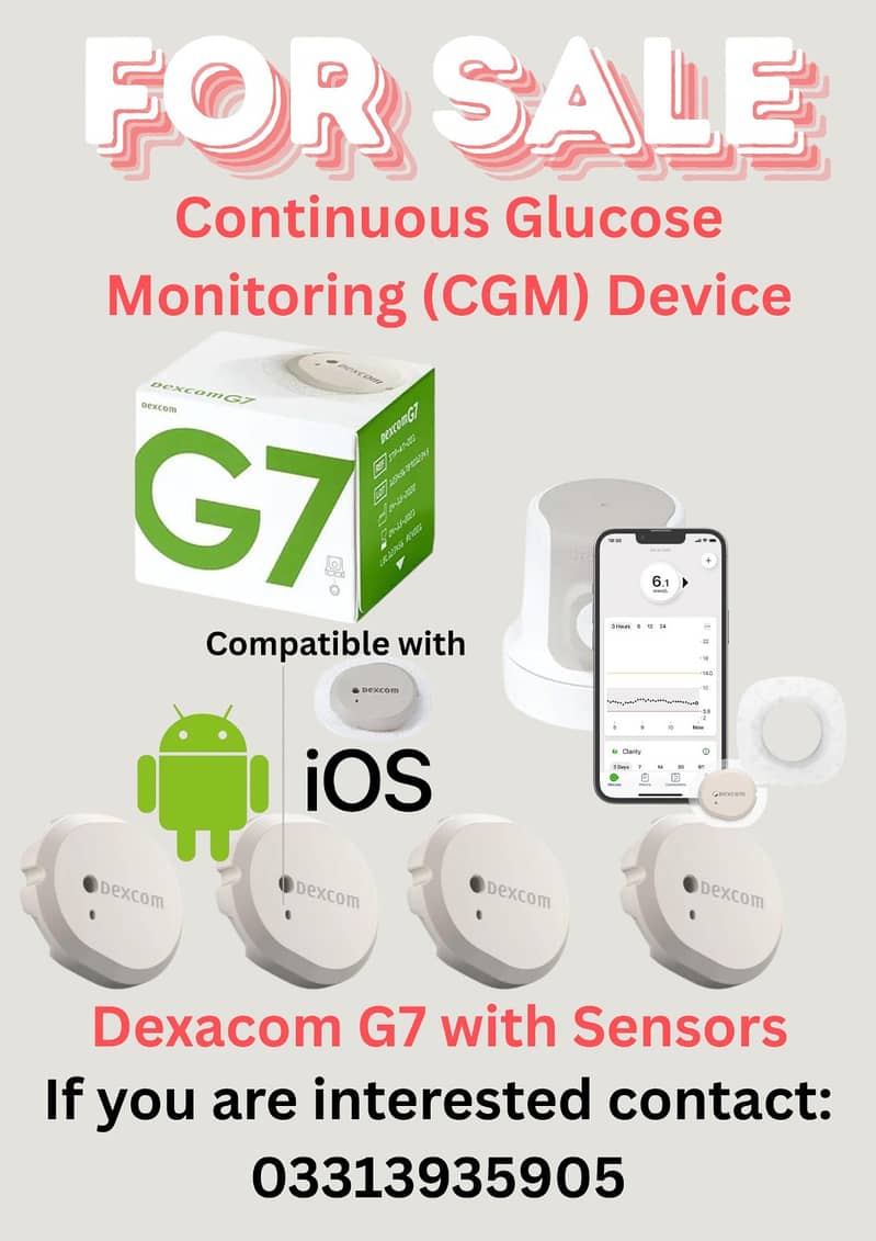 Dexcom G7 Continuous Glucose Monitor - New & Sealed with 3 Sensors ...