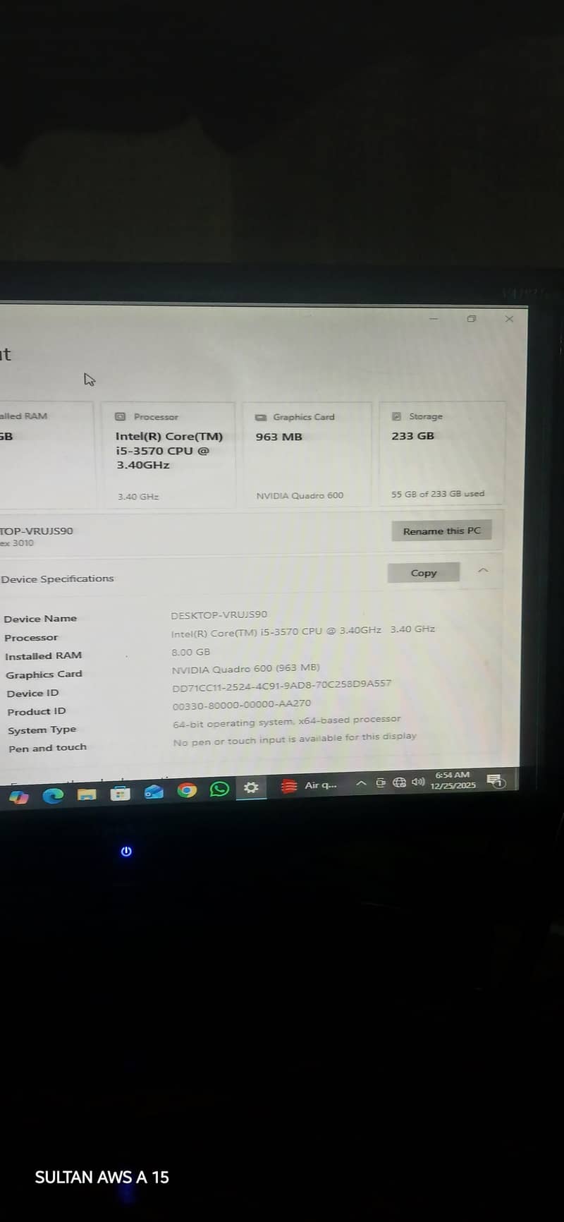 DELL cor i5 3rd gen PC +LCD + KEYBOARD+MOUSE +WITH ALL CABLES - Gaming ...