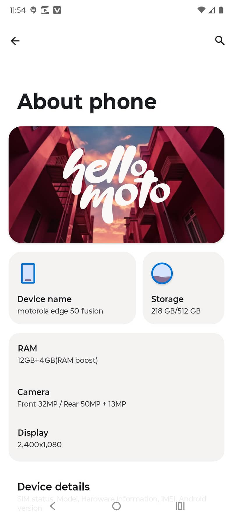 Motorola edge 50 fusion (12+4gb /512 gb] with box and 68 watt charger ...