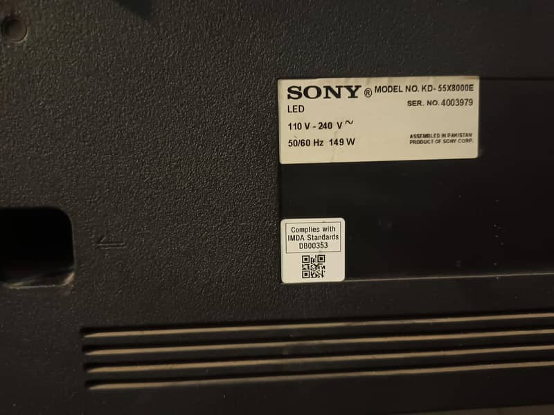 sony bravia 55i×8000e panel damage - Televisions - 1109766489