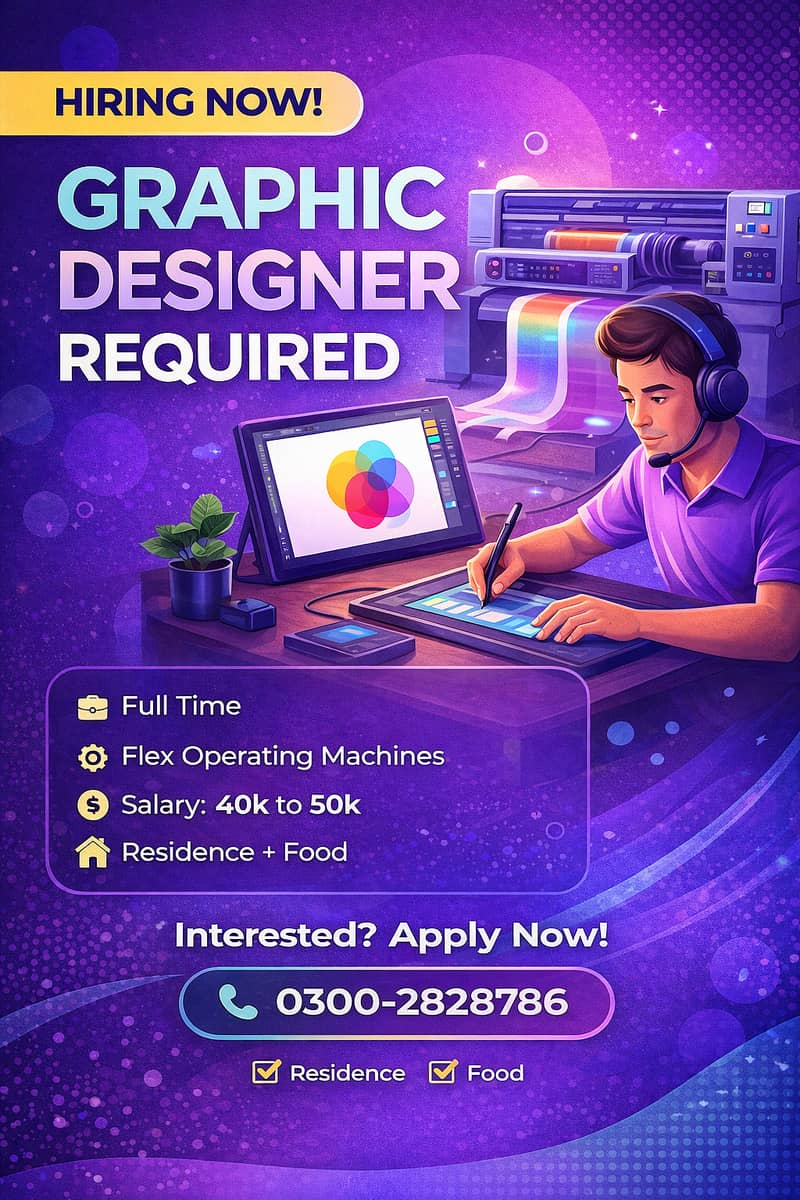 Graphic Designer Required, Flex printing, Operator, Disigner - Graphic ...