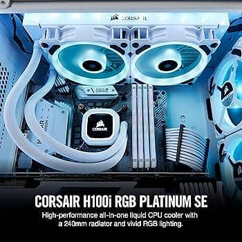 Corsair H100i rgb platinum SE Aio liquid cooler 240mm - Computer ...