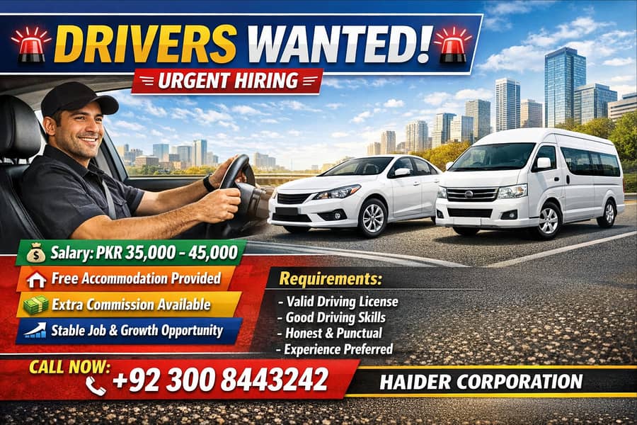 Driver urgent hiring - Other Jobs - 1109818029