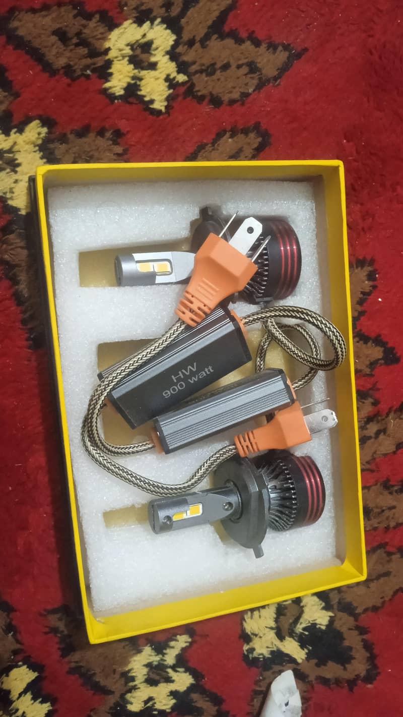 H4 Fitting LED headlight bulb pair 900w new for mehran cultus coure ...