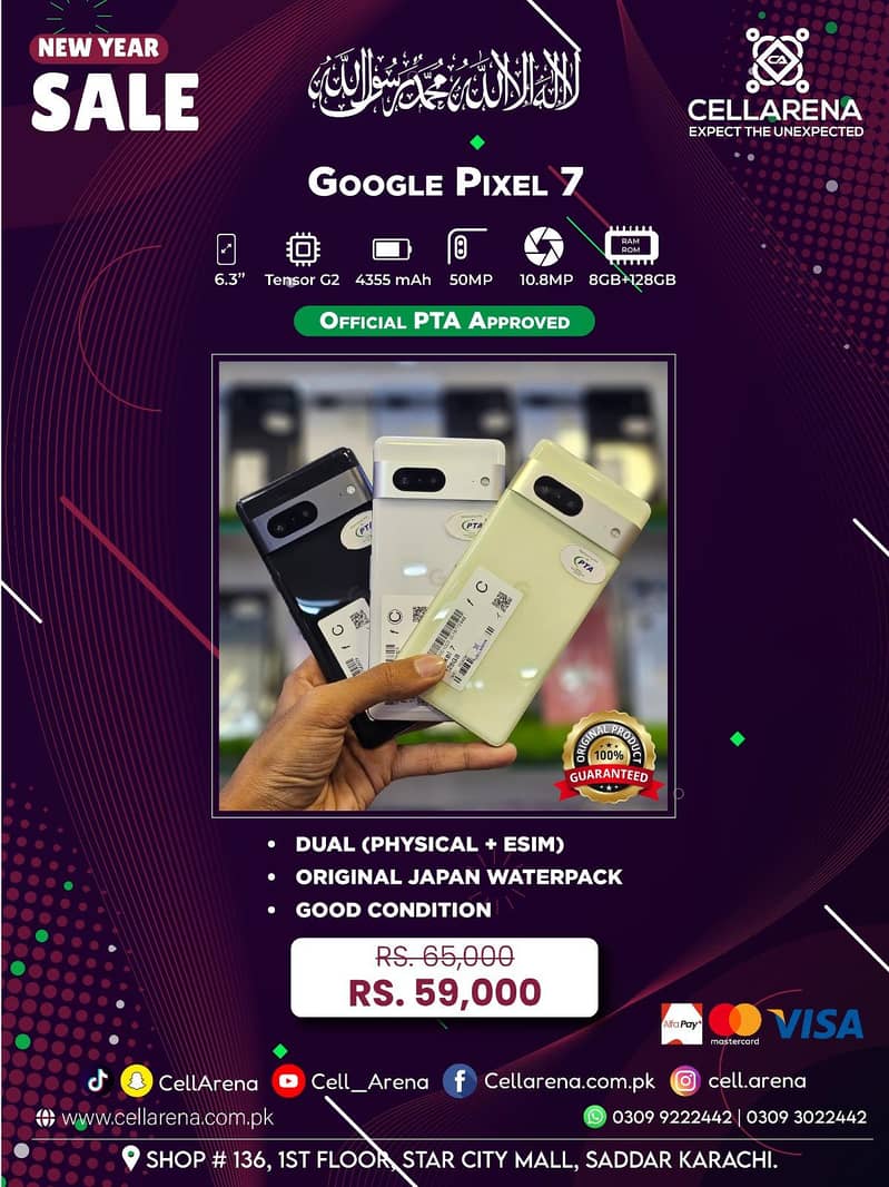 New Year Sale GOOGLE PIXEL 7 & PIXEL 7A OFFICIAL PTA - CELLARENA ...