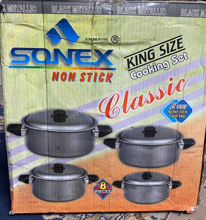 Sonex Non-Stick King Size Cooking Set | Brand New | (8 Pcs) - Cookers ...