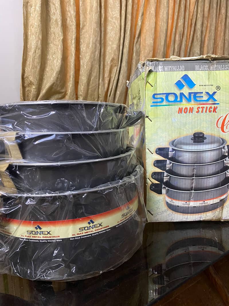 Sonex Non-Stick King Size Cooking Set | Brand New | (8 Pcs) - Cookers ...