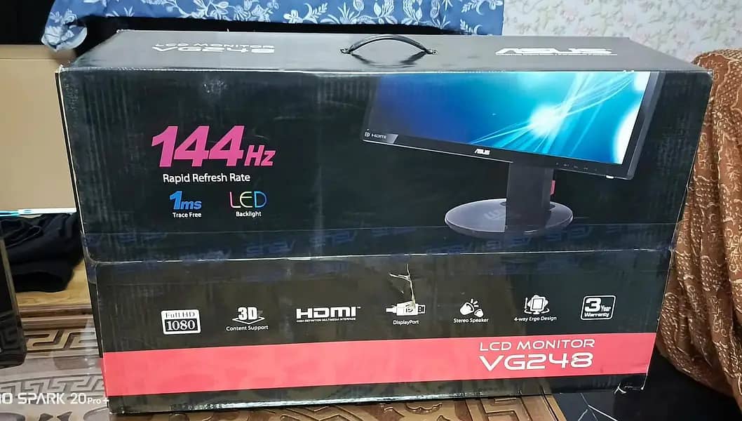 Asus 24" Gaming Monitor 144 Hz VG248 - Computer Components - 1109897214