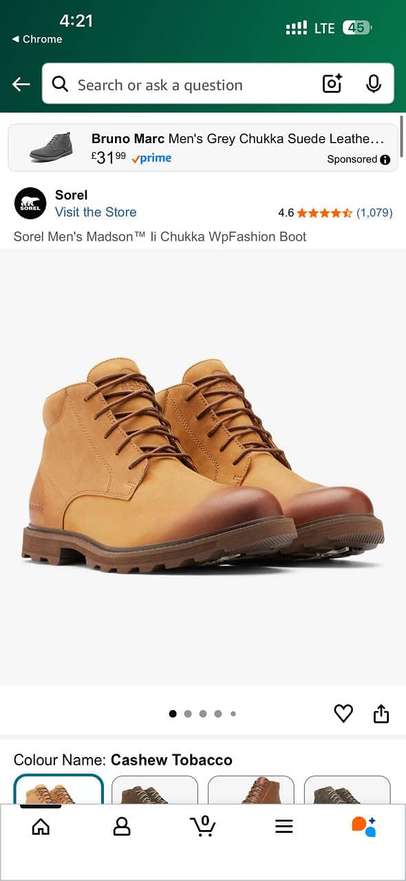 Sorel Madson II Chukka boots hiking waterproof shoes cat timberland ...